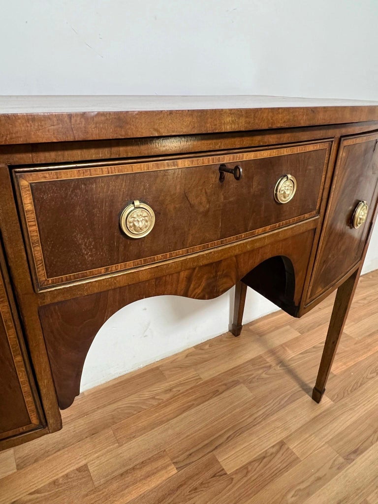 Antique George III Hepplewhite Bow Front Dressing Table Circa Early ...