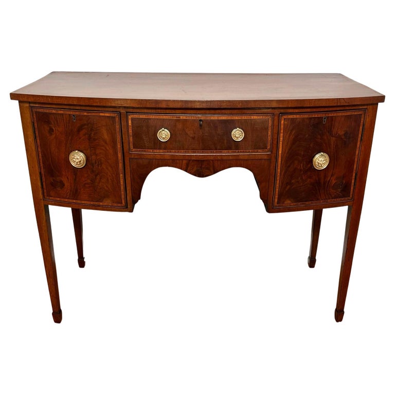 Antique George III Hepplewhite Bow Front Dressing Table Circa Early ...