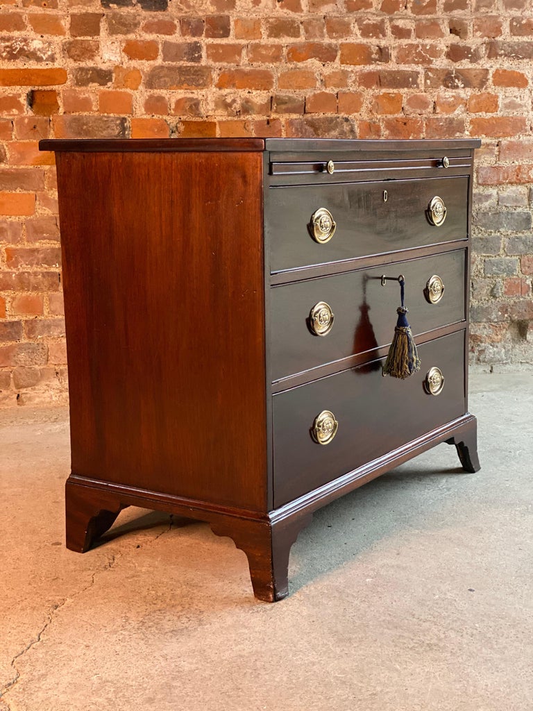 Antique George III Mahogany Bachelor’s Chest of Drawers 19th Century ...