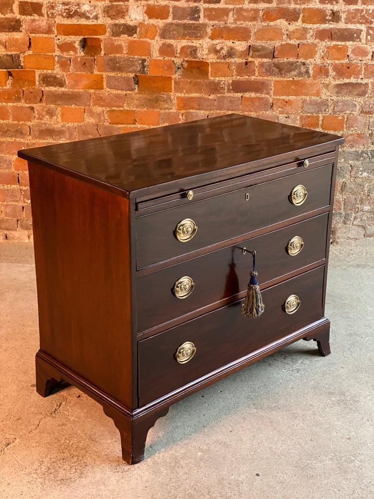 Antique George III Mahogany Bachelor’s Chest of Drawers 19th Century ...