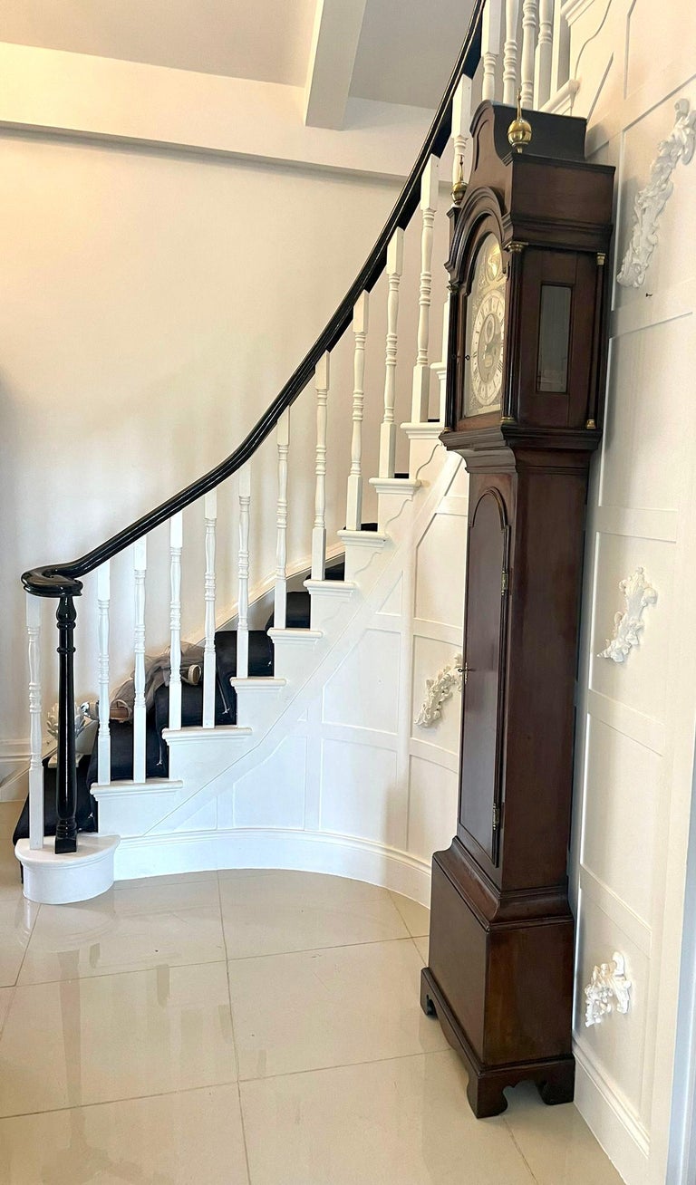 Antique George III Mahogany Longcase Clock Signed Charles Shuckburgh ...