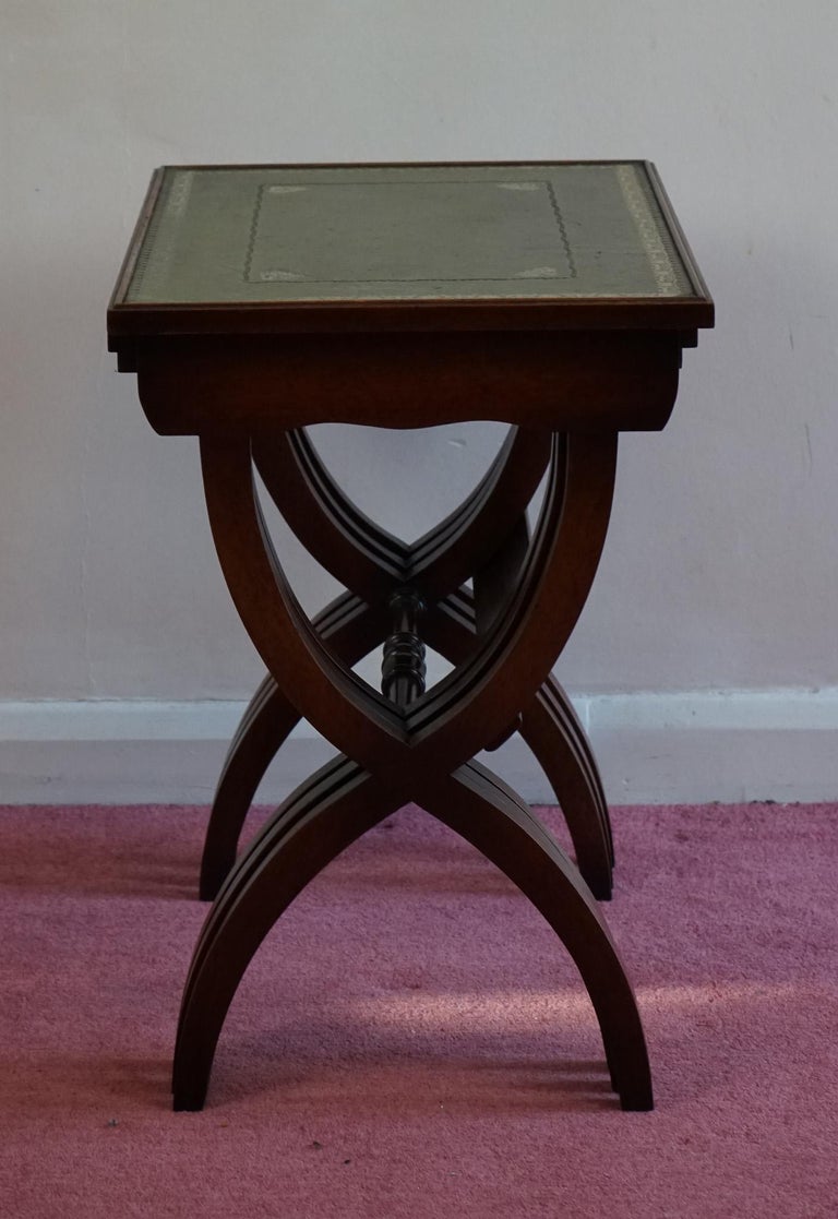 Antique George III Mahogany Nest of Three Table For Sale at 1stDibs