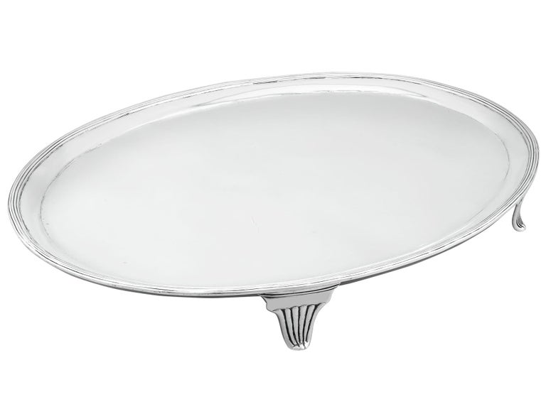 Antique George III Newcastle Sterling Silver Salver For Sale at 1stDibs