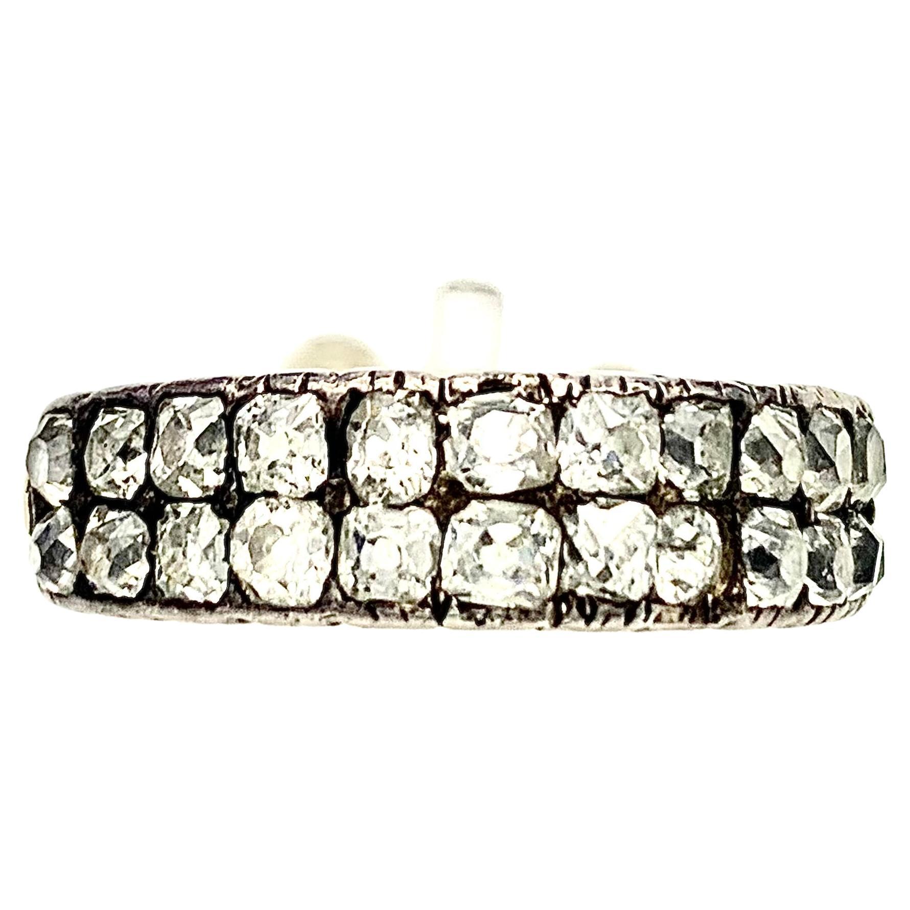 Antique George III Old Cut Cushion Cut Diamond Ring 15 Karat Gold ...