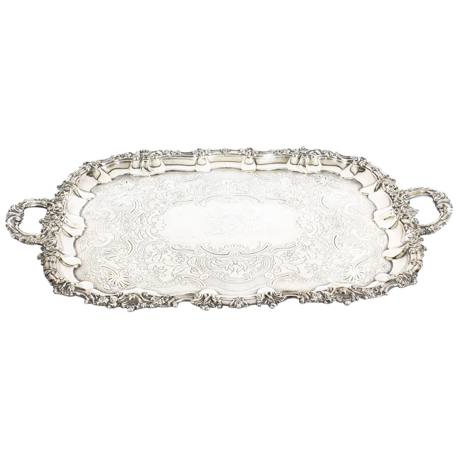 Antique George III Old Sheffield Silver Plated Tray, 19th Century at ...