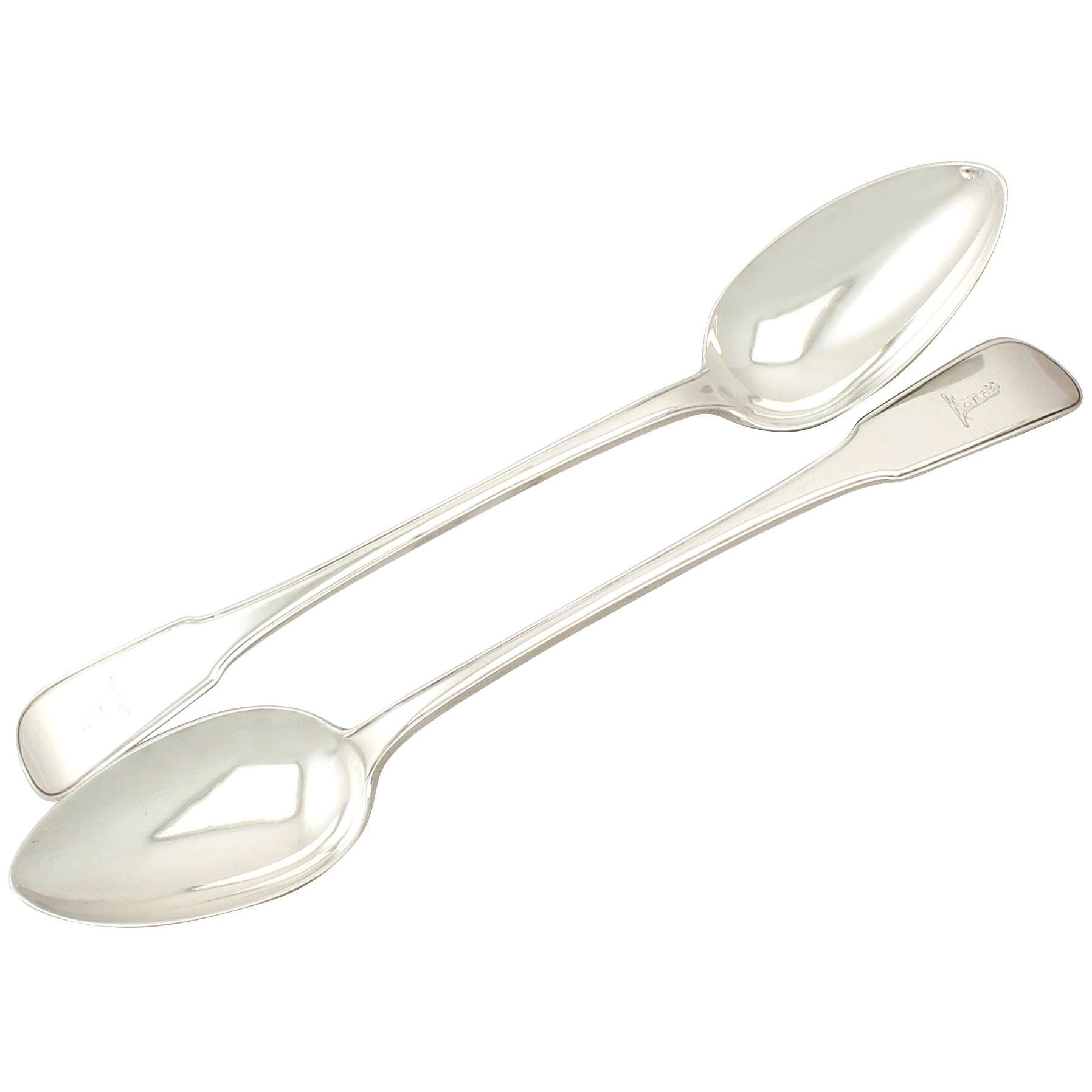 Set 4 Antique Dundee Silver Fiddle Teaspoons, Dated circa 1810 ...