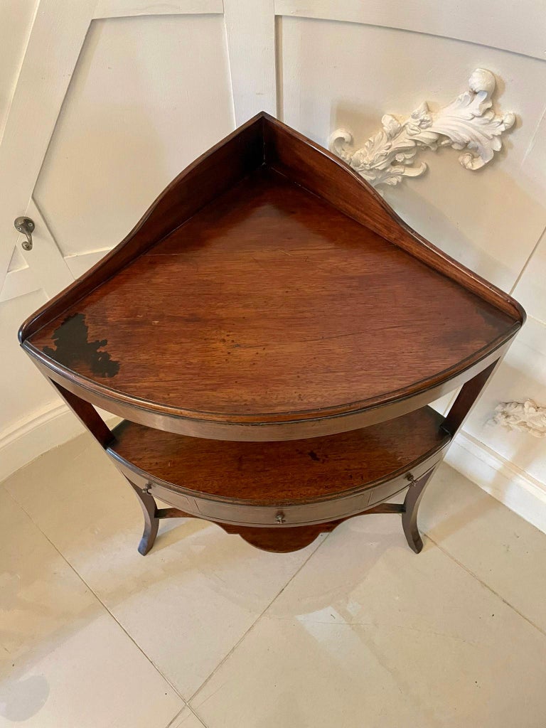 Antique George III Quality Mahogany Bow Fronted Corner Table at 1stDibs ...