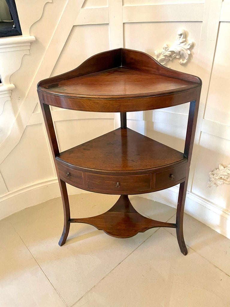 Antique George III Quality Mahogany Bow Fronted Corner Table at 1stDibs ...