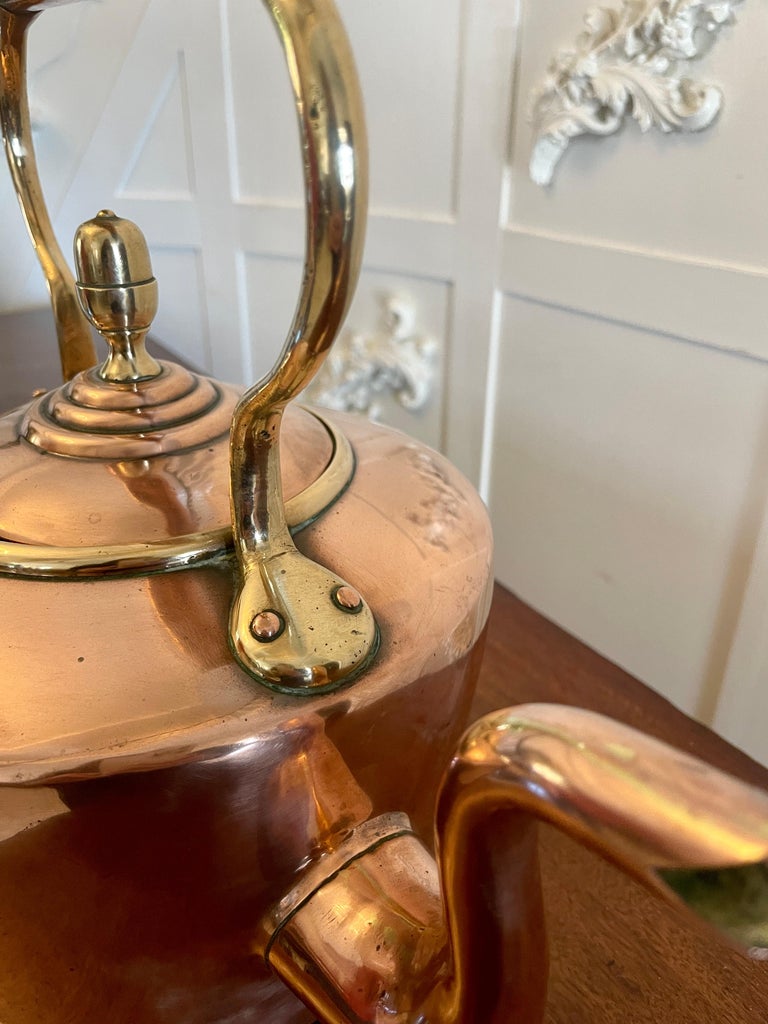 Antique George III Quality Copper Kettle For Sale at 1stDibs