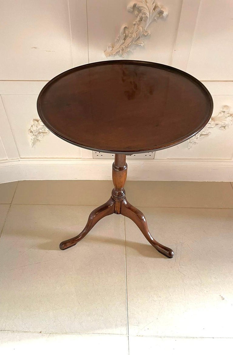 Antique George III Quality Mahogany Circular Lamp Table For Sale at 1stDibs