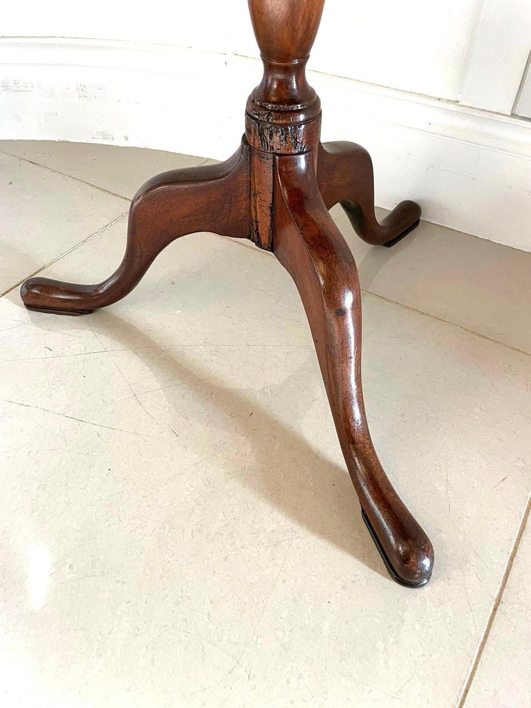 Antique George III Quality Mahogany Circular Lamp Table For Sale at 1stDibs