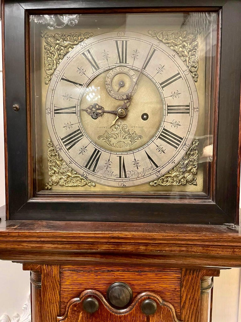 Antique George III Quality Oak Longcase Clock by Jacob Lovelace, Exeter ...