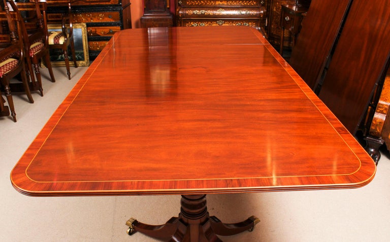 George III Regency Dining Table 19th Century with 12 Bespoke Dining ...