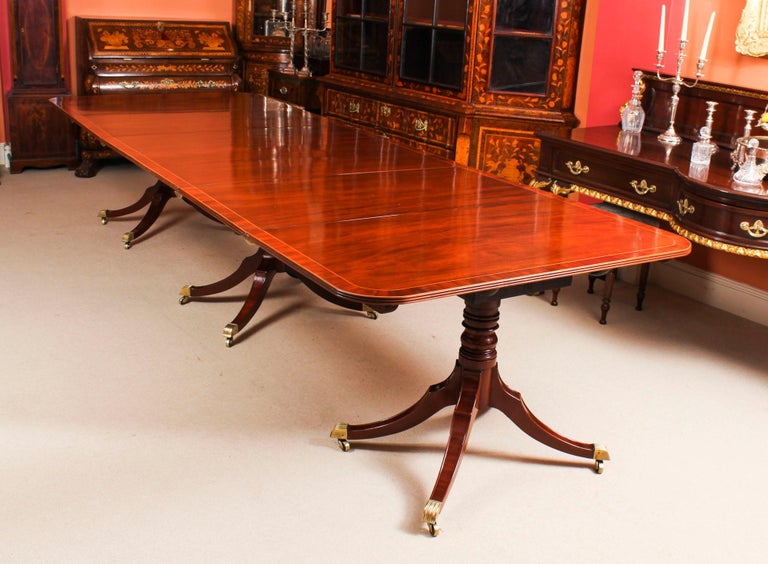 George III Regency Dining Table 19th Century with 12 Bespoke Dining ...