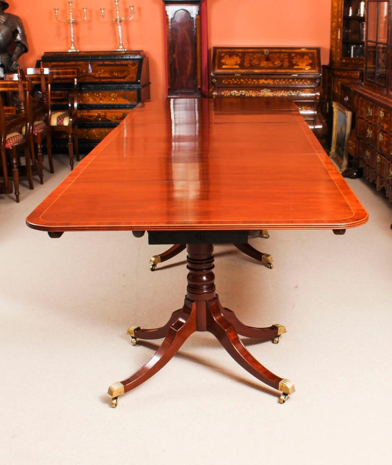 George III Regency Dining Table 19th Century with 12 Bespoke Dining ...