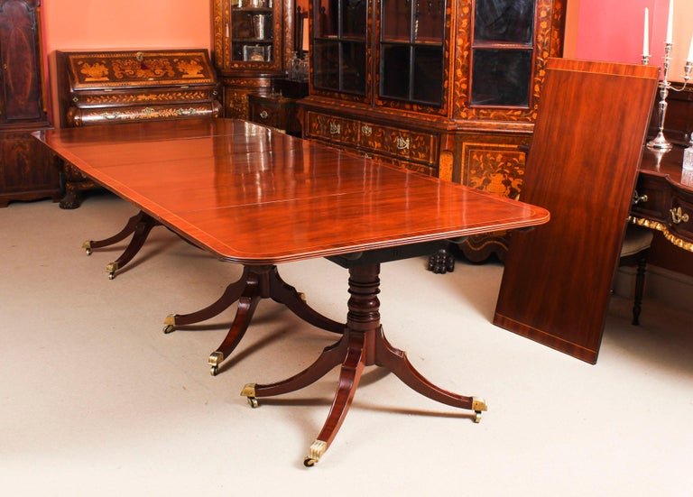 George III Regency Dining Table 19th Century with 12 Bespoke Dining ...