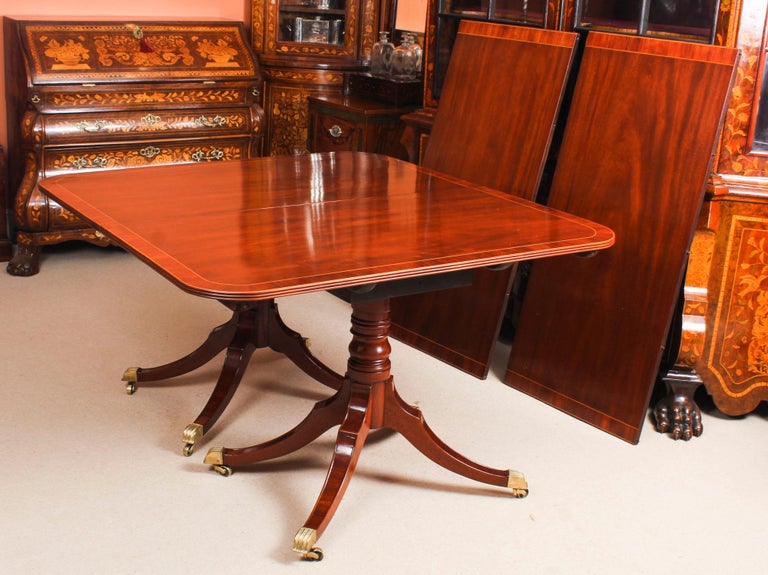 George III Regency Dining Table 19th Century with 12 Bespoke Dining ...