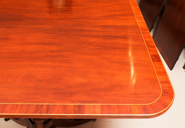 George III Regency Dining Table 19th Century with 12 Bespoke Dining ...