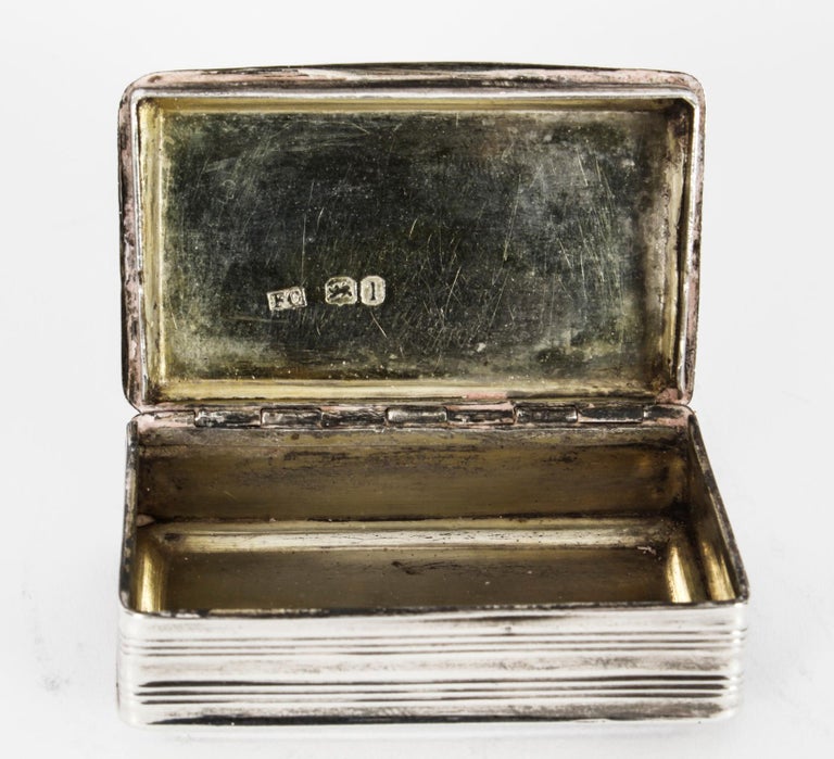 Antique George III Silver Snuff Box Pill Box London 1786 18th C For ...