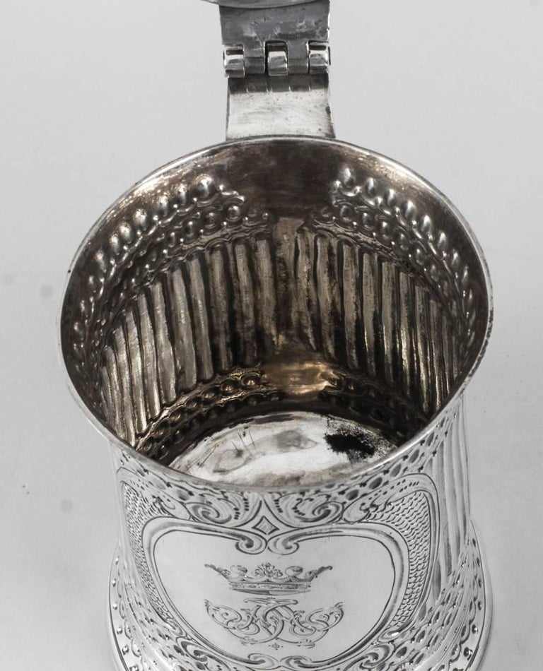 Antique George III Silver Tankard Peter and Anne Bateman London, 1793 ...
