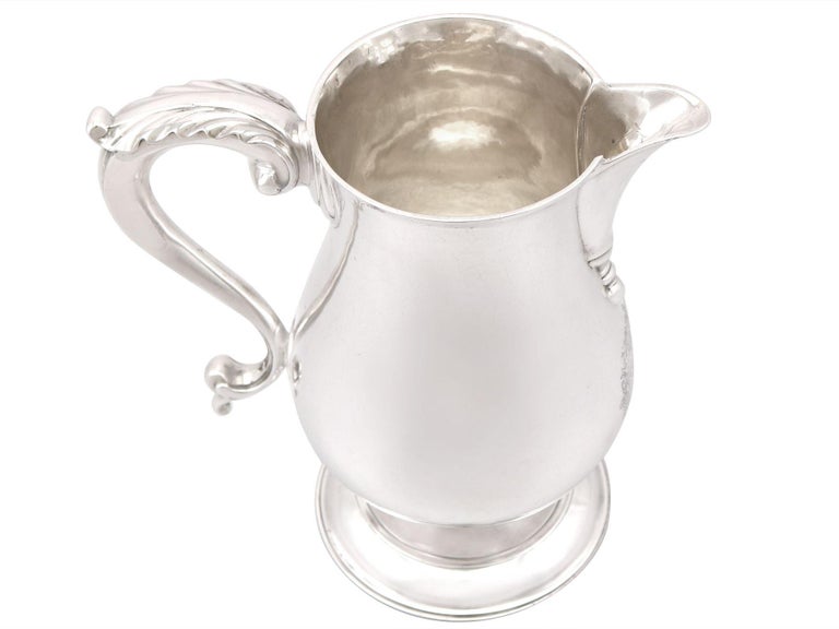 Antique George III Sterling Silver Beer / Water Jug by John King For ...