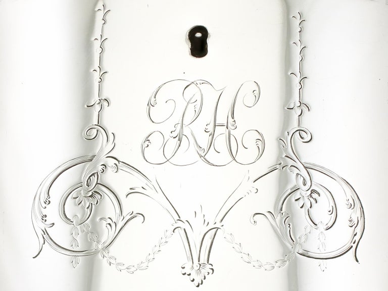 Antique George III Sterling Silver Locking Tea Caddy by Hester Bateman ...