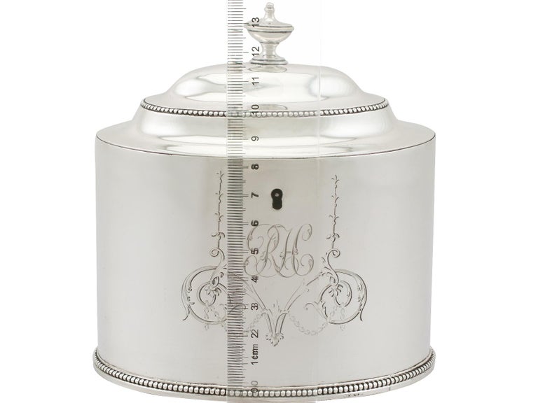 Antique George III Sterling Silver Locking Tea Caddy by Hester Bateman ...