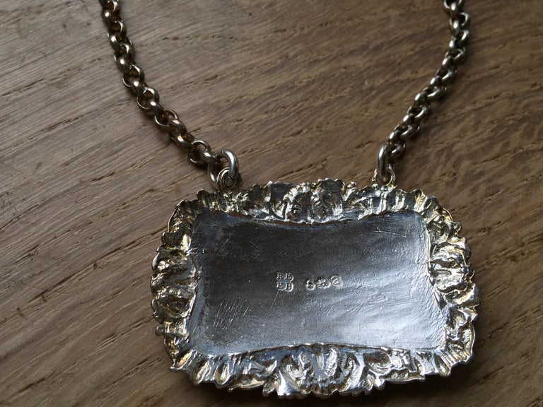 Antique George III Sterling Silver Port Label by Rebecca Emes, London ...