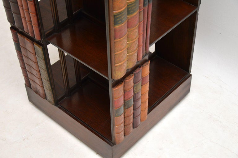 Antique George III Style Mahogany Revolving Bookcase Stand at 1stDibs
