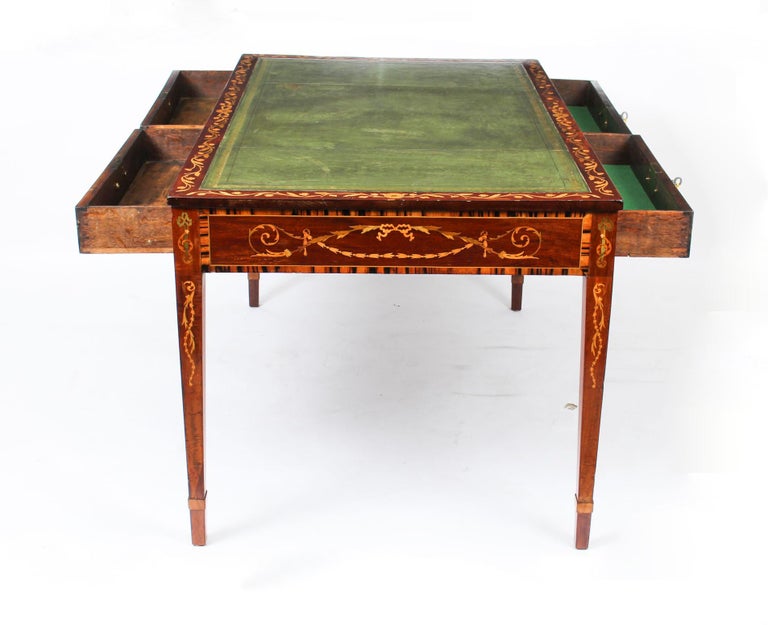 Antique George III Walnut Library Writing Table Desk, 18th Century at ...