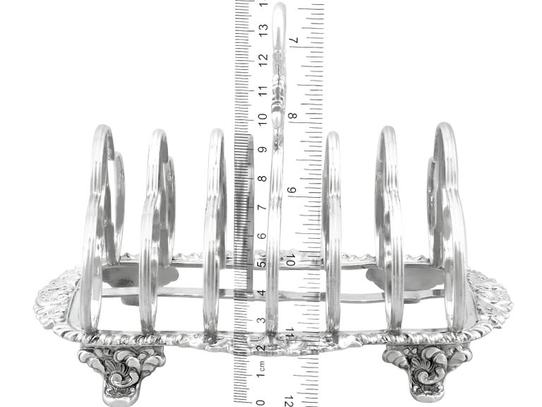 Antique George IV Sterling Silver Toast Rack For Sale at 1stDibs