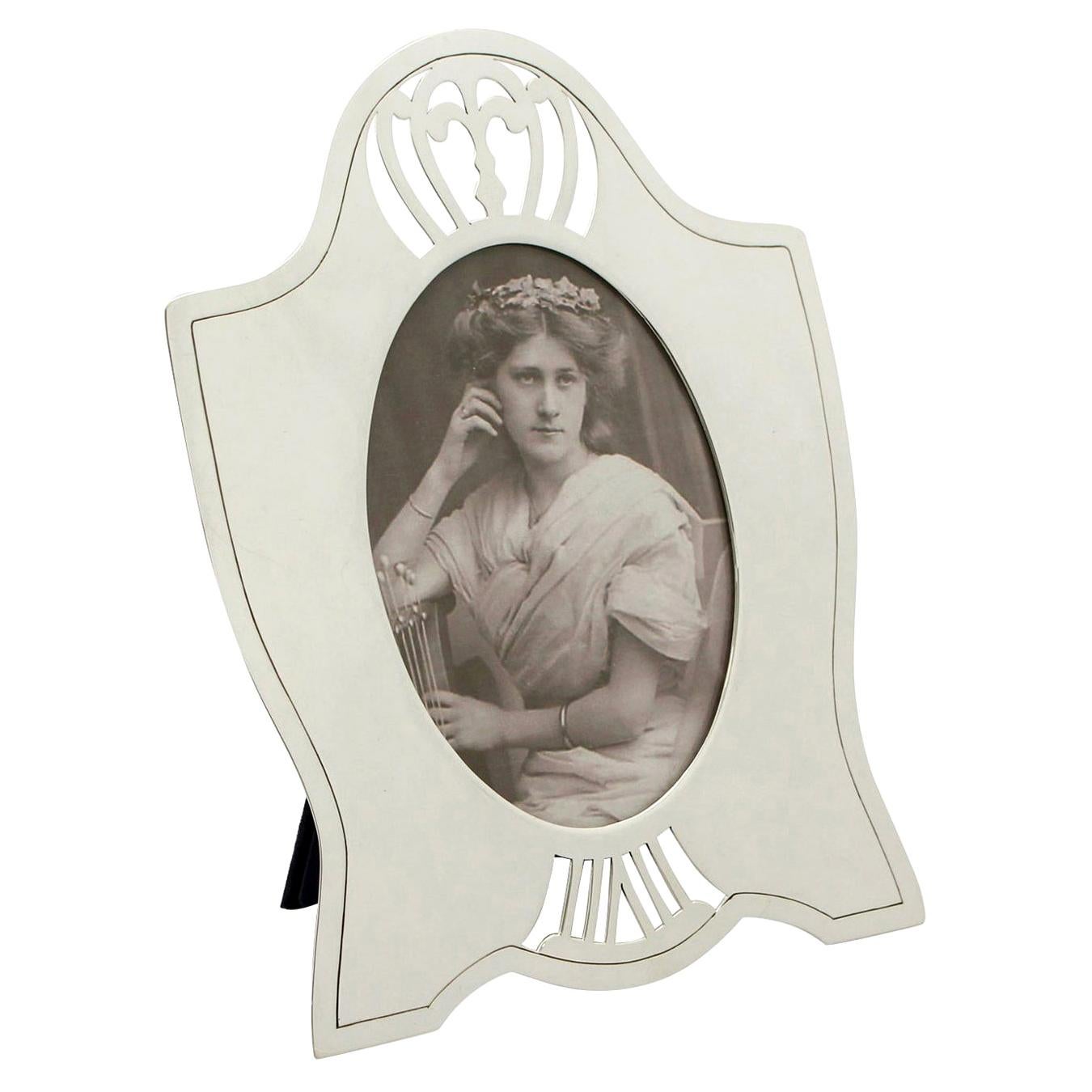 Antique English Sterling Silver Photograph Frame, Pretty Engraved ...