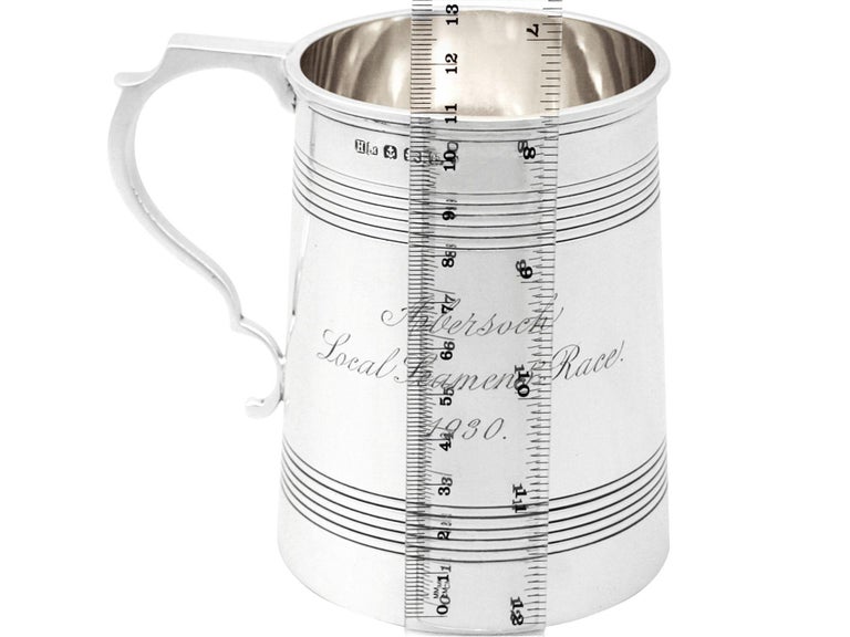 Henry Matthews Antique English Sterling Silver Pint Mug at 1stDibs