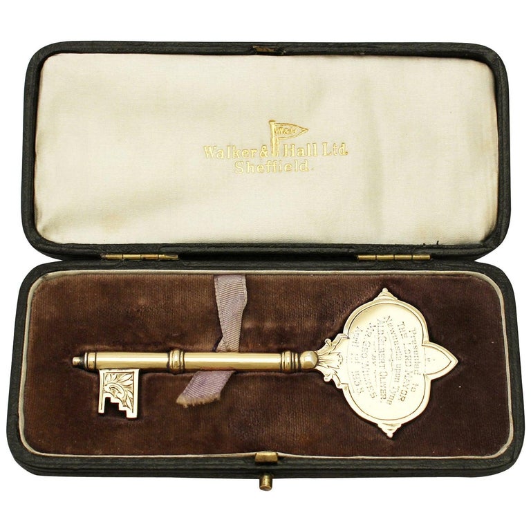 Antique George V Sterling Silver Ceremonial/Presentation Key at 1stDibs