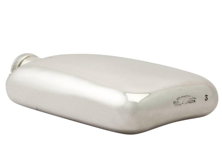 Antique George V Sterling Silver Hip Flask at 1stDibs