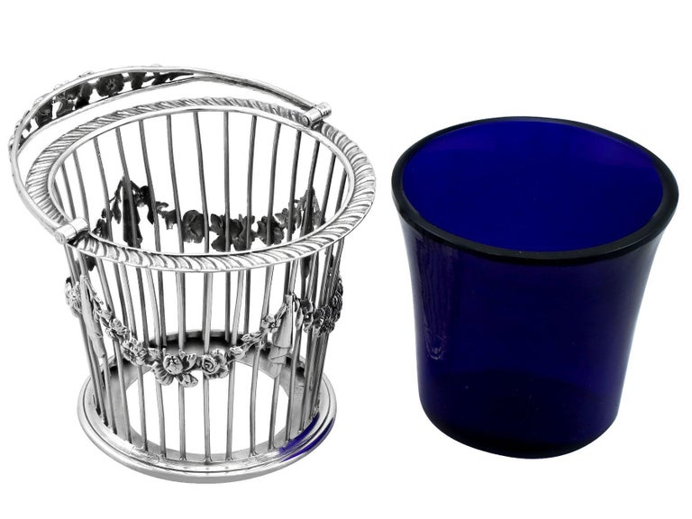 Alfred Marston Antique Sterling Silver Sugar Basket For Sale at 1stDibs