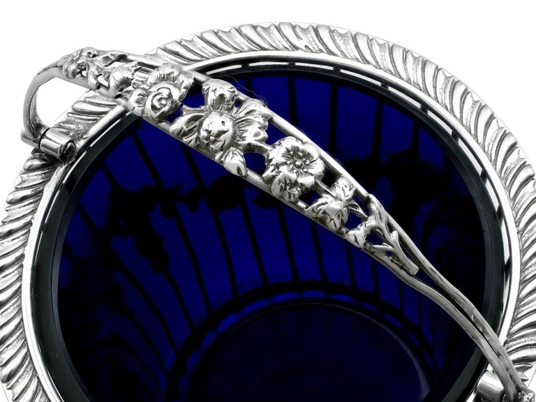 Alfred Marston Antique Sterling Silver Sugar Basket For Sale at 1stDibs