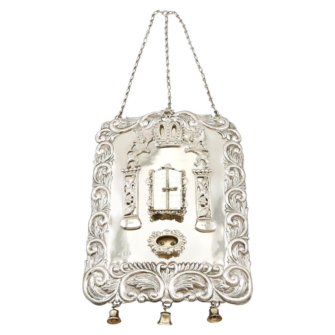 Jewish Silver, Enamel and Jewel Torah Crown Keter For Sale at 1stDibs