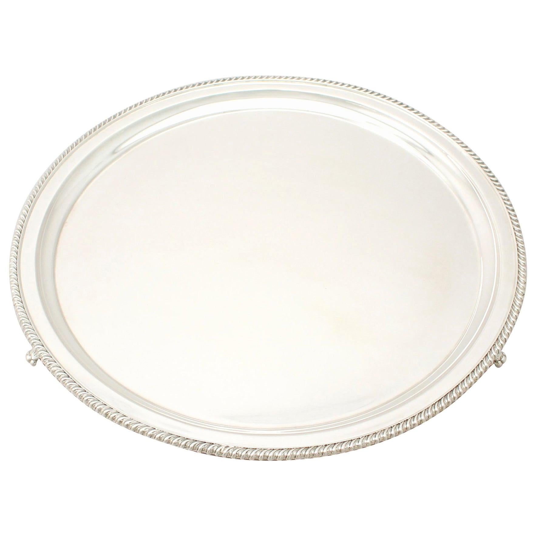 Antique George V English Sterling Silver Presentation Salver, 1930 at ...