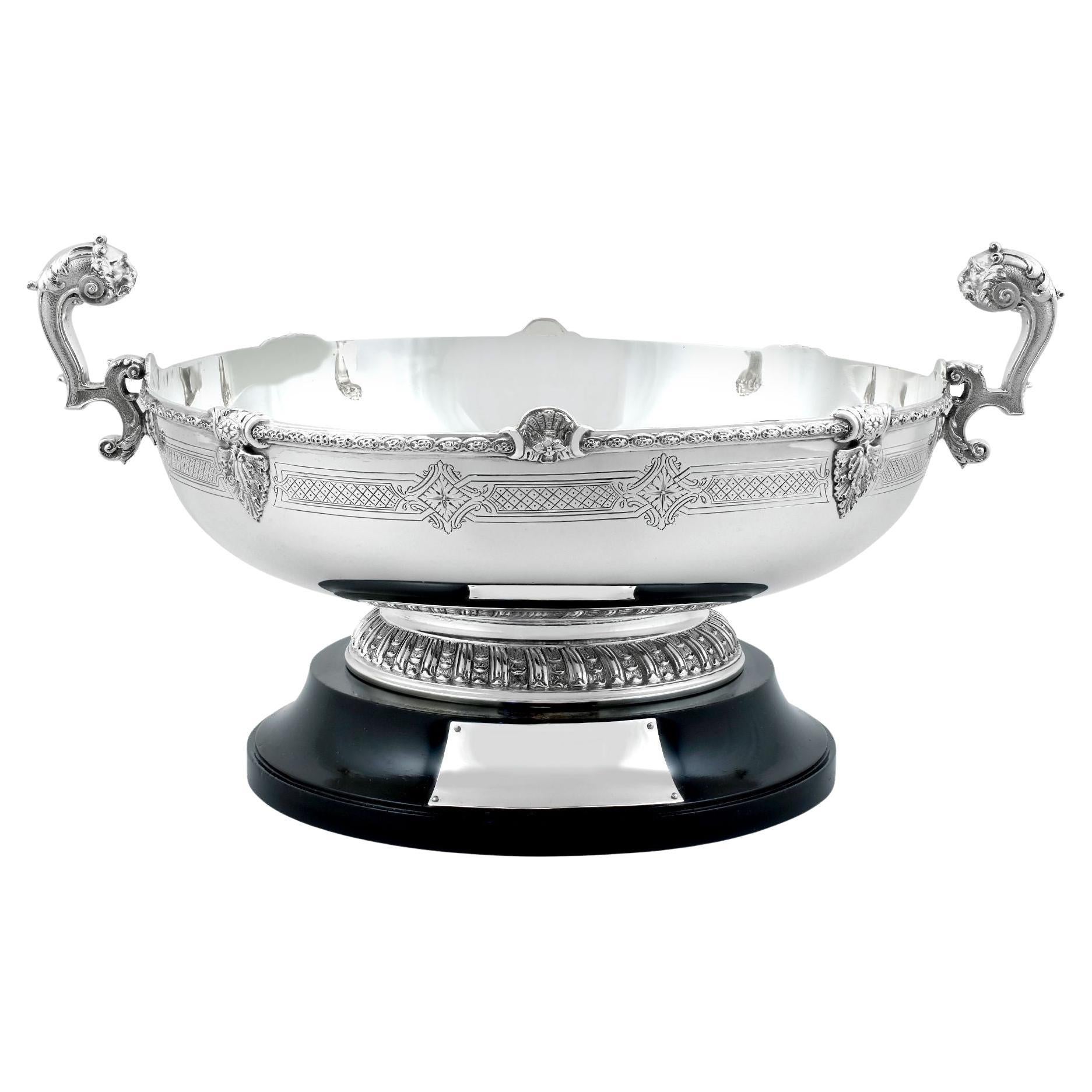 Antique Victorian Sterling Silver Presentation Bowl by Josiah Williams ...