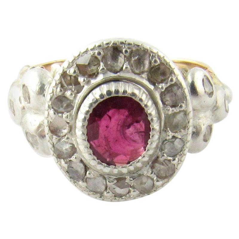 Georgian Ruby Diamond Ring c1800 at 1stDibs