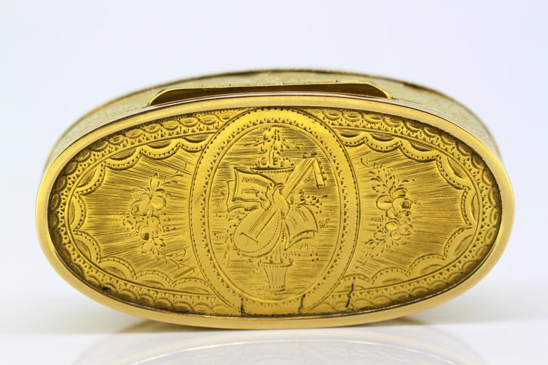 Antique Georgian 18 Karat Yellow Gold Snuff Box, London, 1776 at 1stDibs