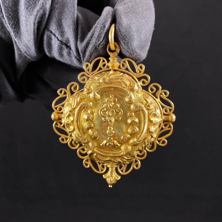 Antique Georgian 18th Century Religious Reliquary Locket Yellow Gold ...