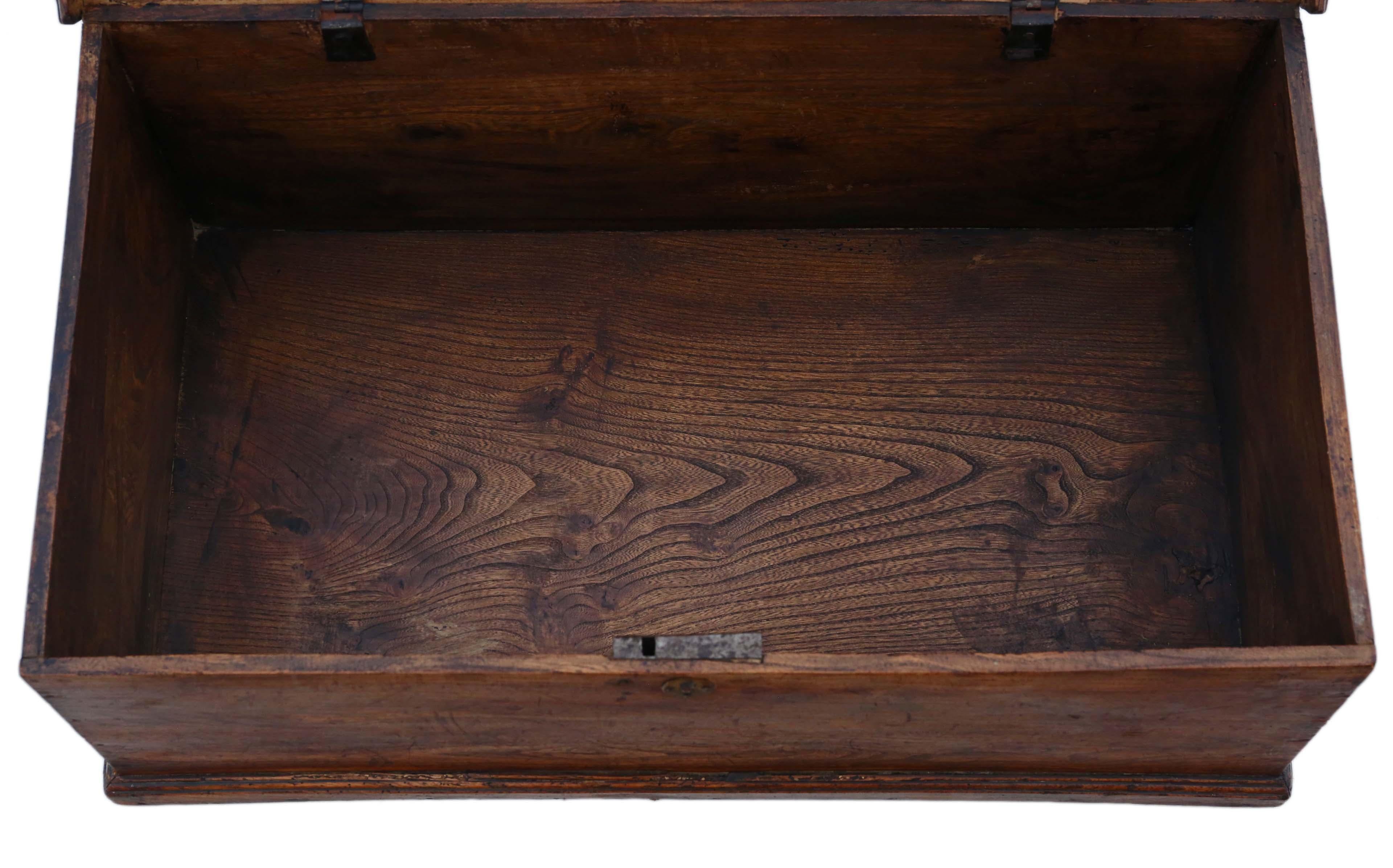 Antique Georgian 18th Century Small Elm Coffer Box For Sale at 1stDibs ...