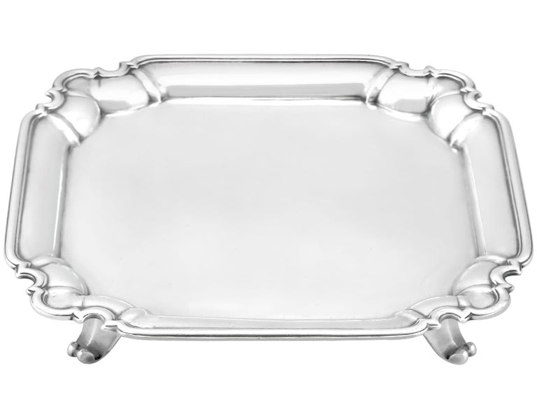 Antique Georgian Britannia Silver Waiter by Paul de Lamerie For Sale at ...