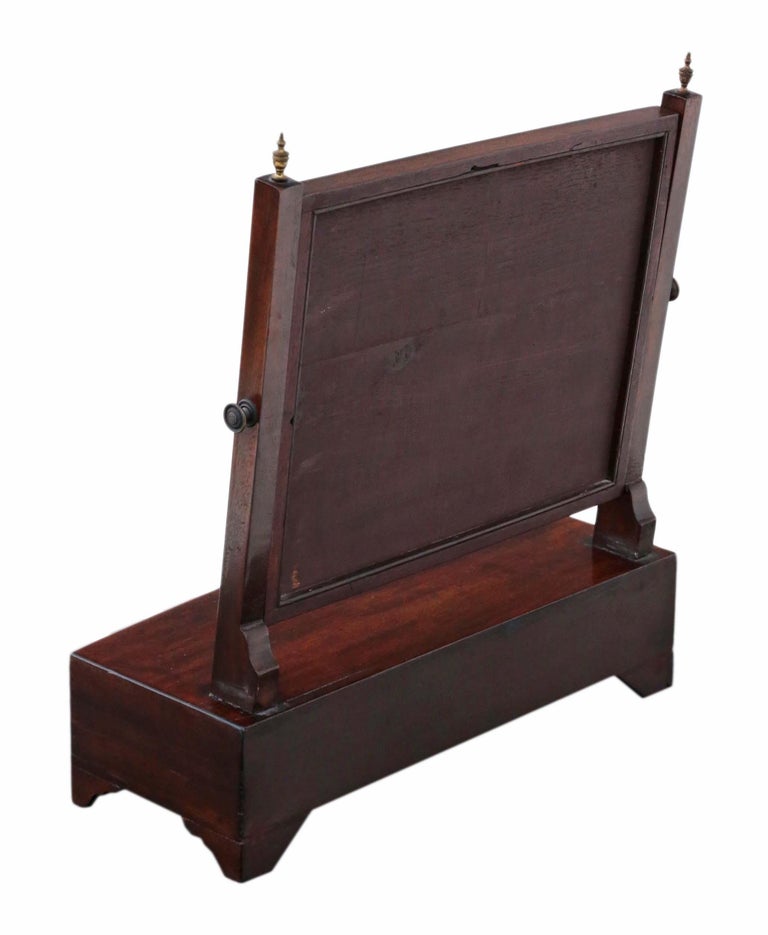 Antique Georgian circa 1805 Mahogany Dressing Table Swing Mirror Toilet ...