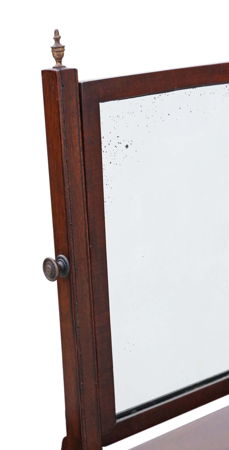 Antique Georgian circa 1805 Mahogany Dressing Table Swing Mirror Toilet ...