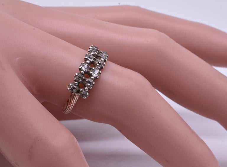 Georgian Double-Row Diamond Half Hoop Ring at 1stDibs | georgian half ...