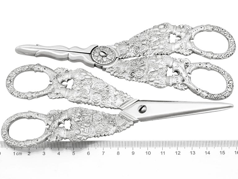 Antique Georgian English Composite Sterling Silver Grape Scissors For ...