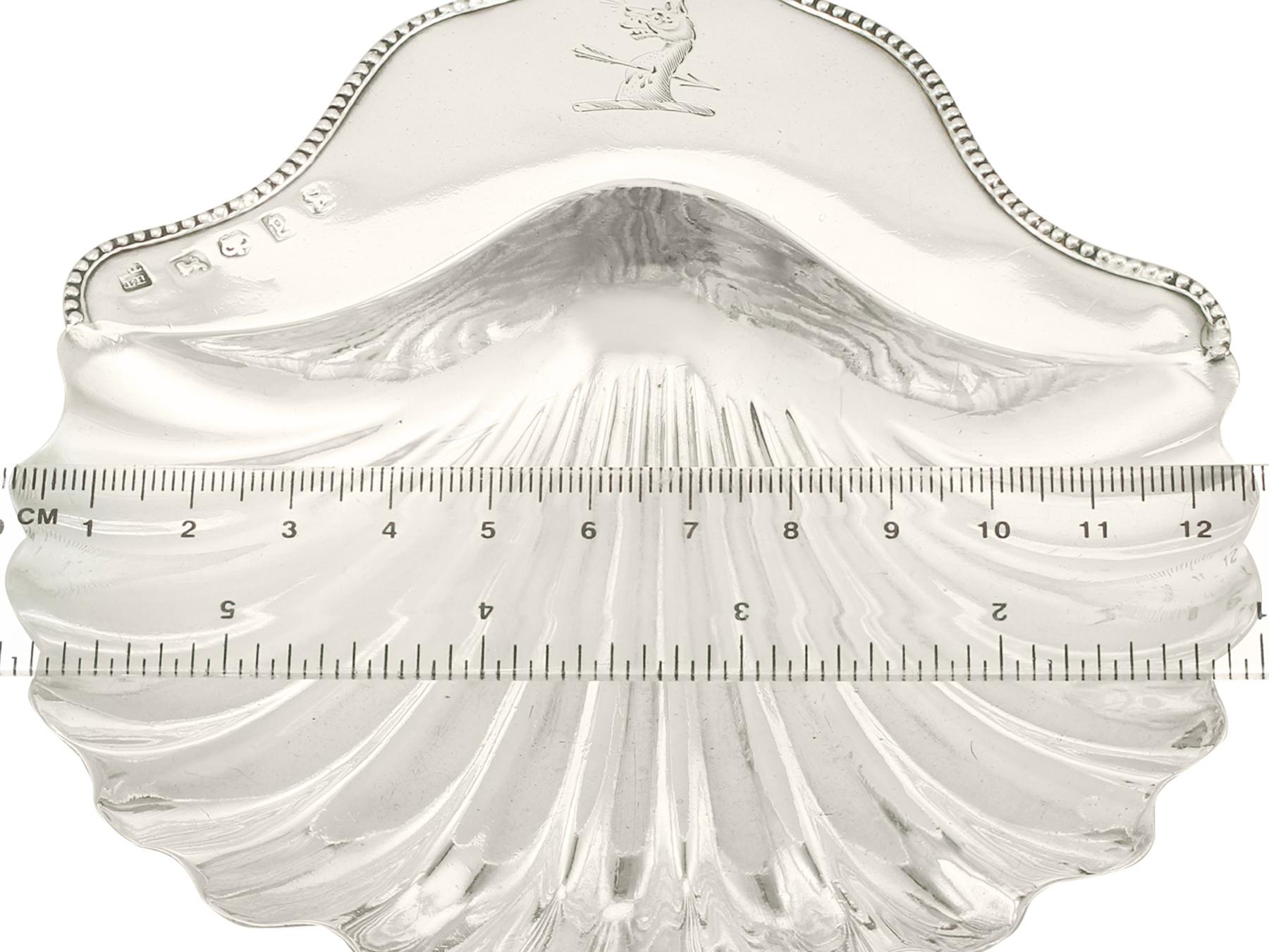 Antique Georgian English Sterling Silver Shell Butter Dish at 1stDibs